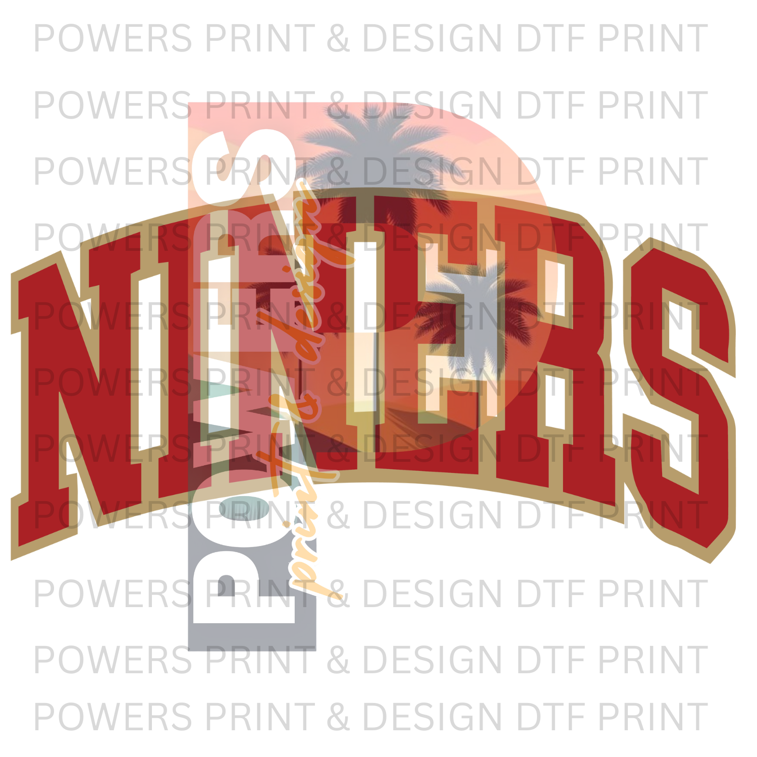 Niners College Logo SINGLE DTF PRINT – Powers Print & Design