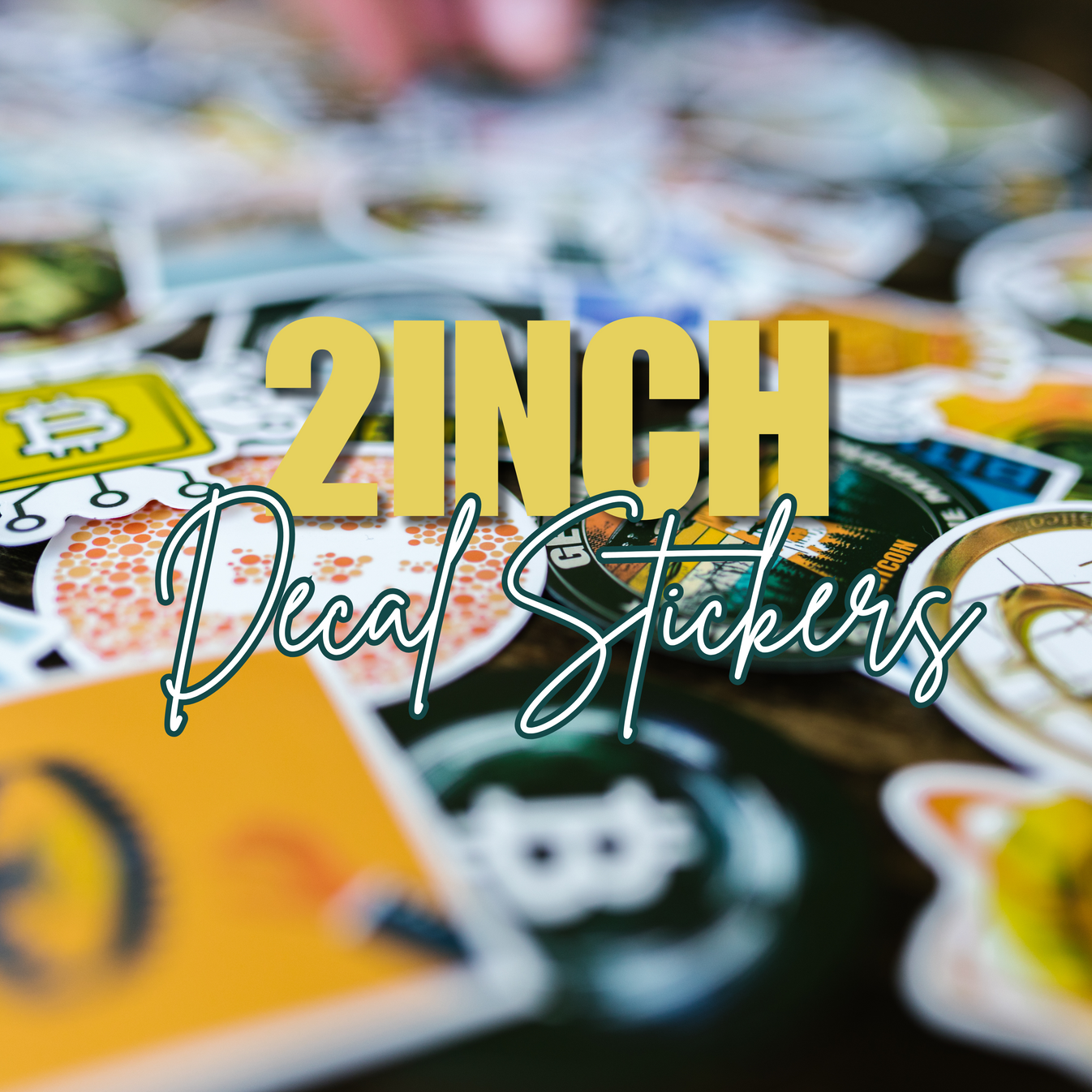 50 custom 2x2" vinyl decal stickers (please read description) – Powers ...